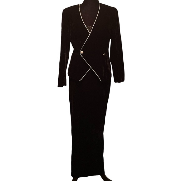 Patra | Jackets & Coats | Vintage 8s Glam Velvet Cocktail Suit | Poshmark